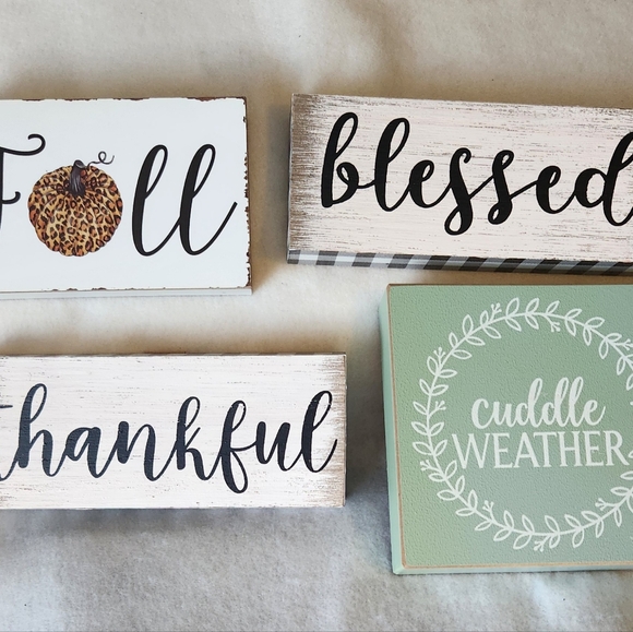 Robert Stanley | Holiday | Fall Wooden Signs Cuddle Weather Blessed ...